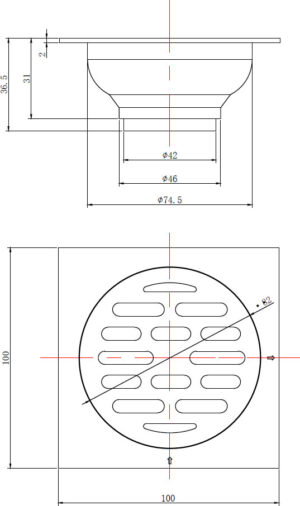 KLUDI RAK | SS Floor drain RAK90760-1 - Tiles World Trading
